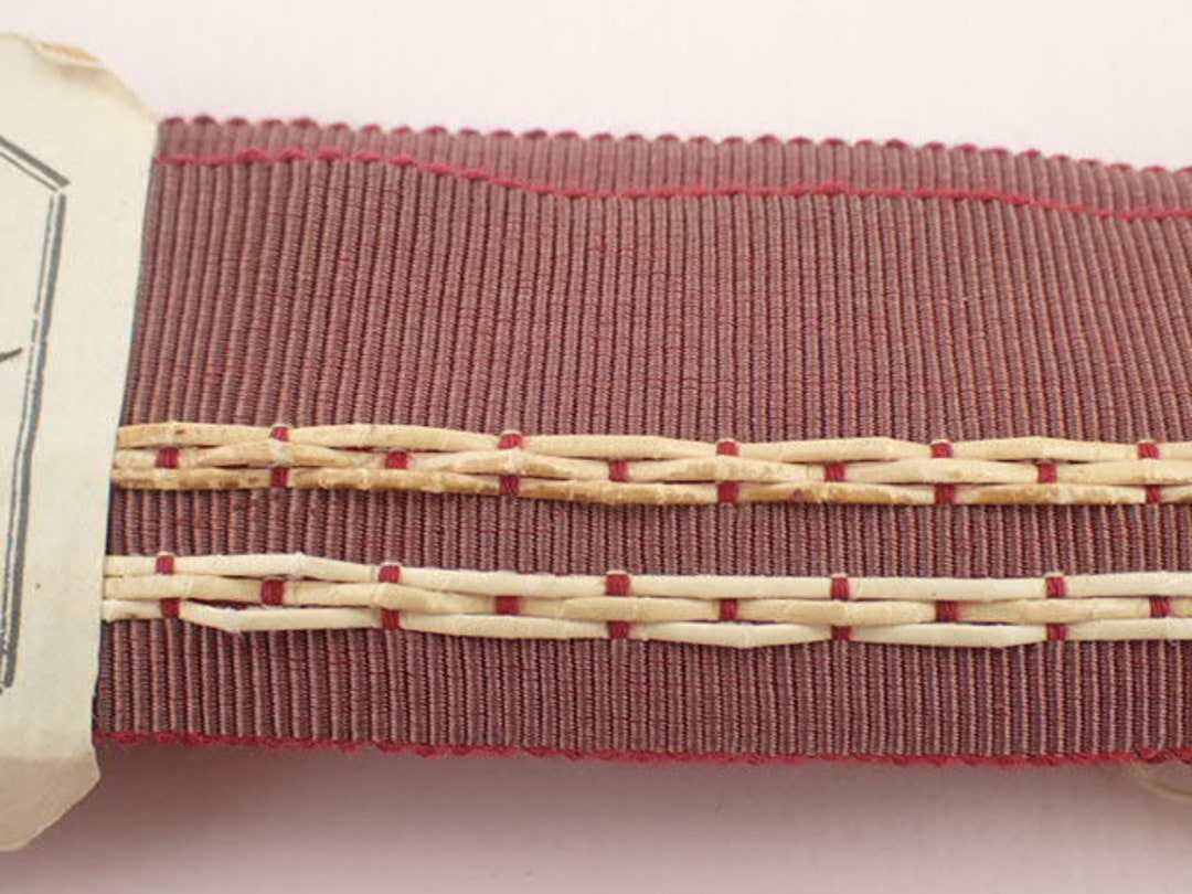 1930s Millinery Braid Border Silk Grosgrain Raffia Strip Vintage Art ...