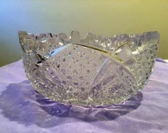 Crystal punch bowl | Etsy