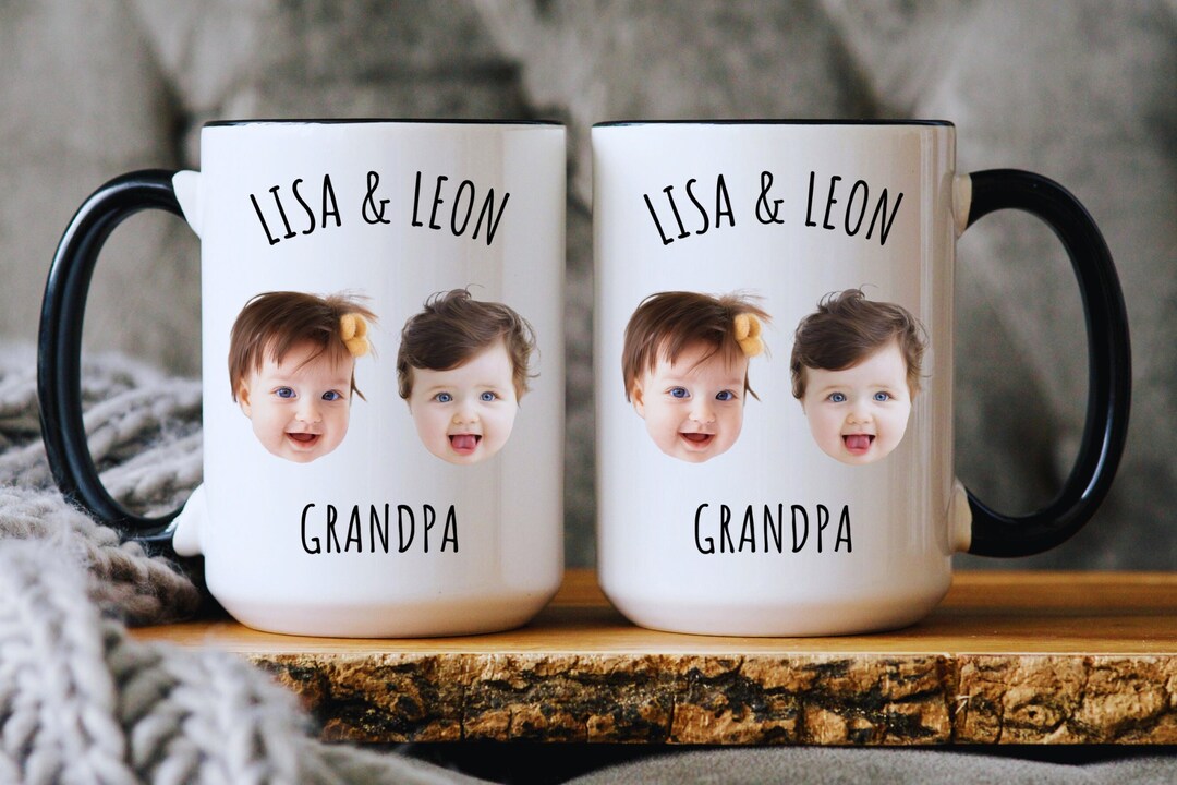 Custom Baby Face Mug, Personalized Baby Photo Mug, Gift for Grandpa ...