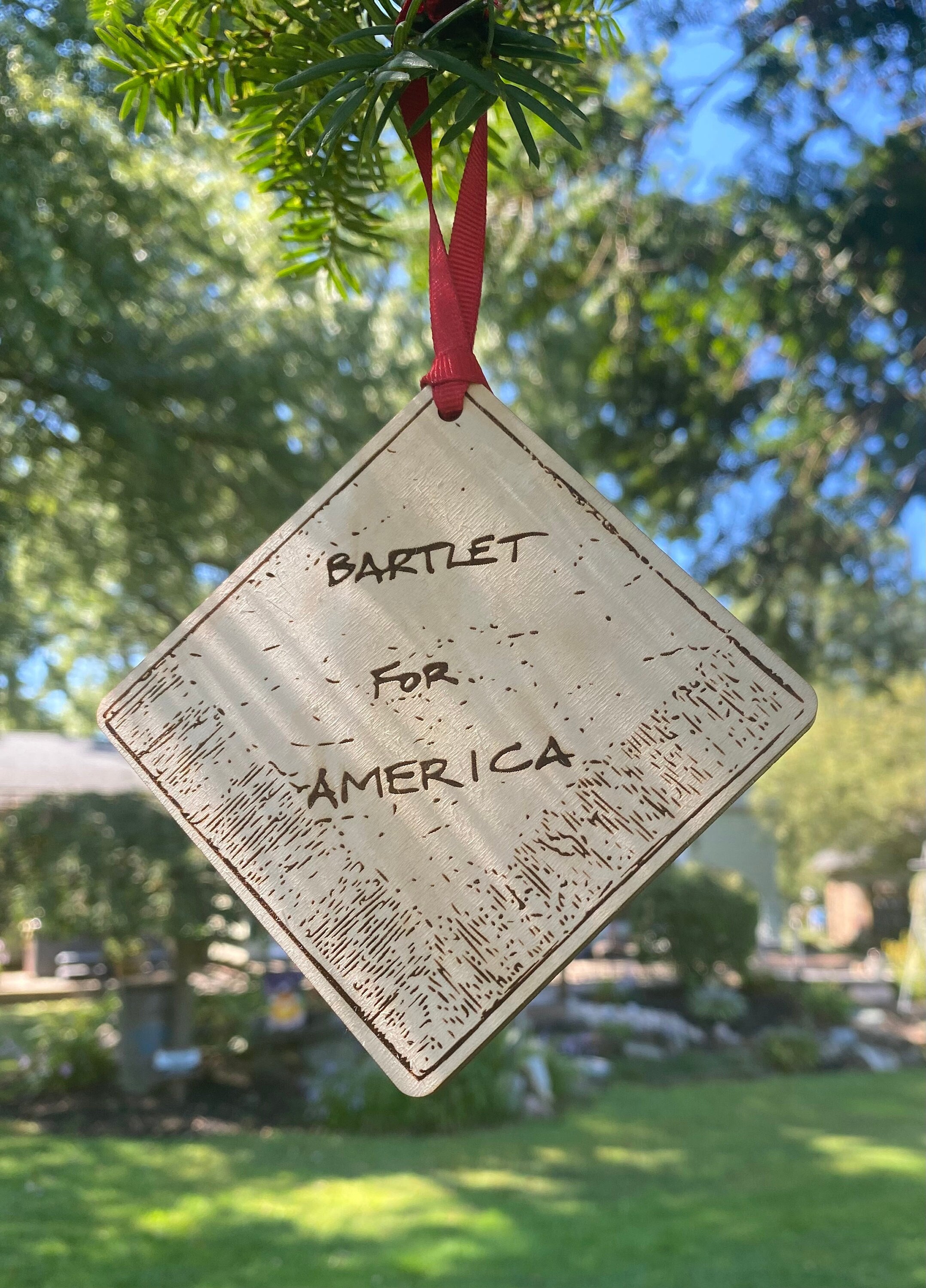 The West Wing Maple Wood Bartlet for America Napkin Laser - Etsy