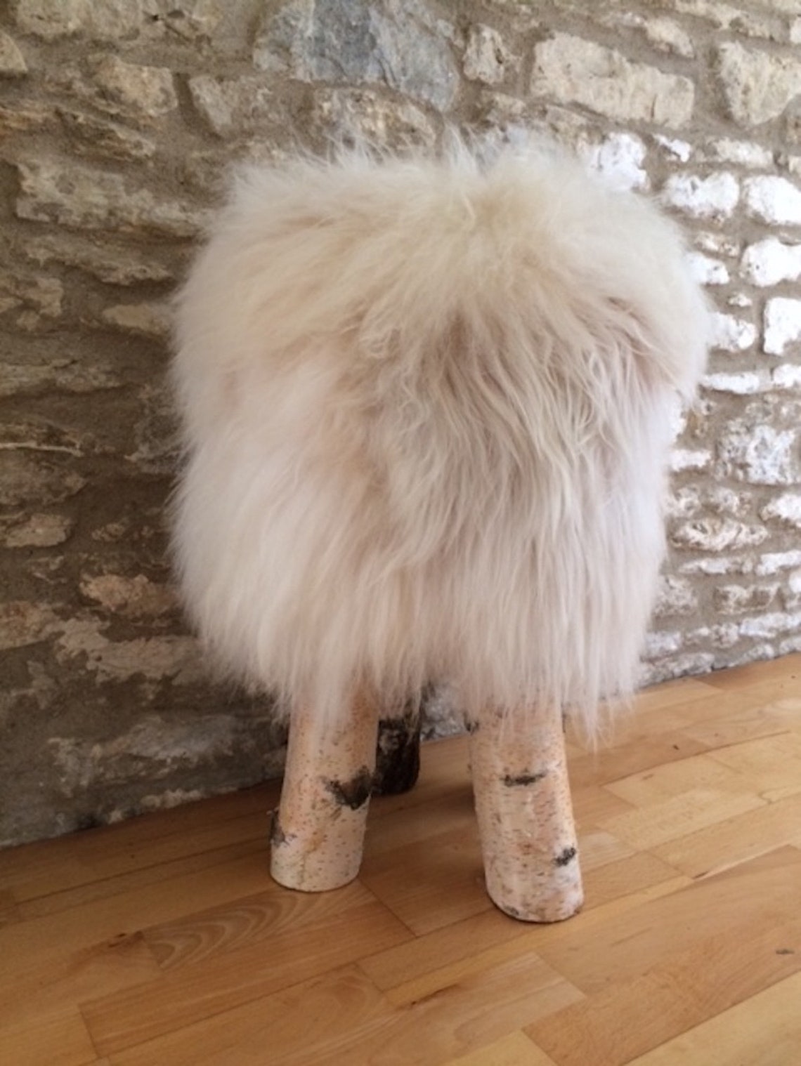 Handmade Shaggy Sheep Stool - Etsy UK