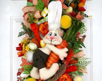 Rabbit wreath | Etsy