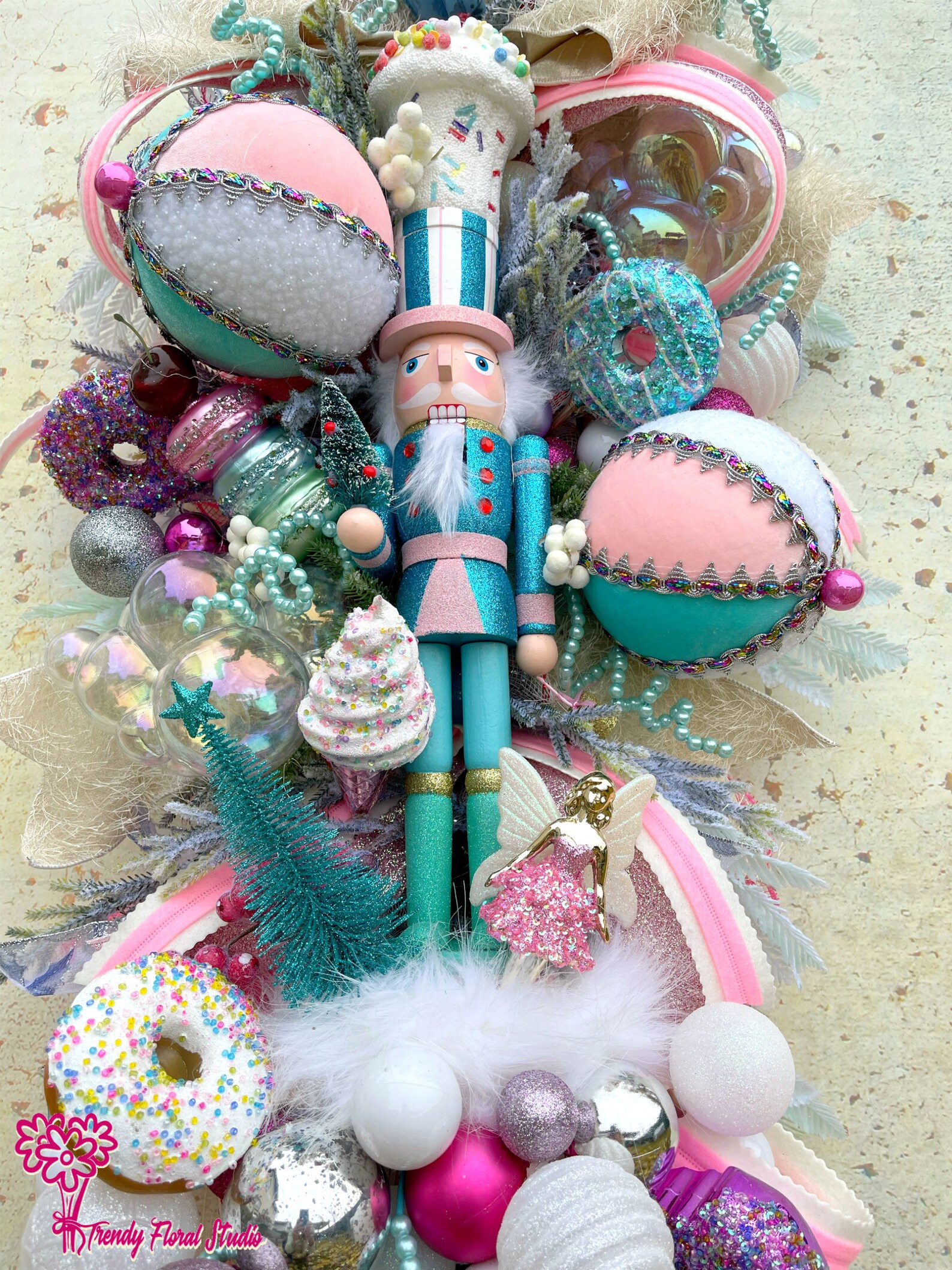 Christmas Nutcracker Candyland Wreath With Lights, Nostalgic Nutcracker ...
