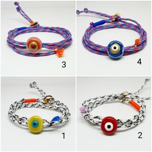 Eye Bracelet Evil Eye Bracelet Woven Bracelet Gift for Her Boho ...