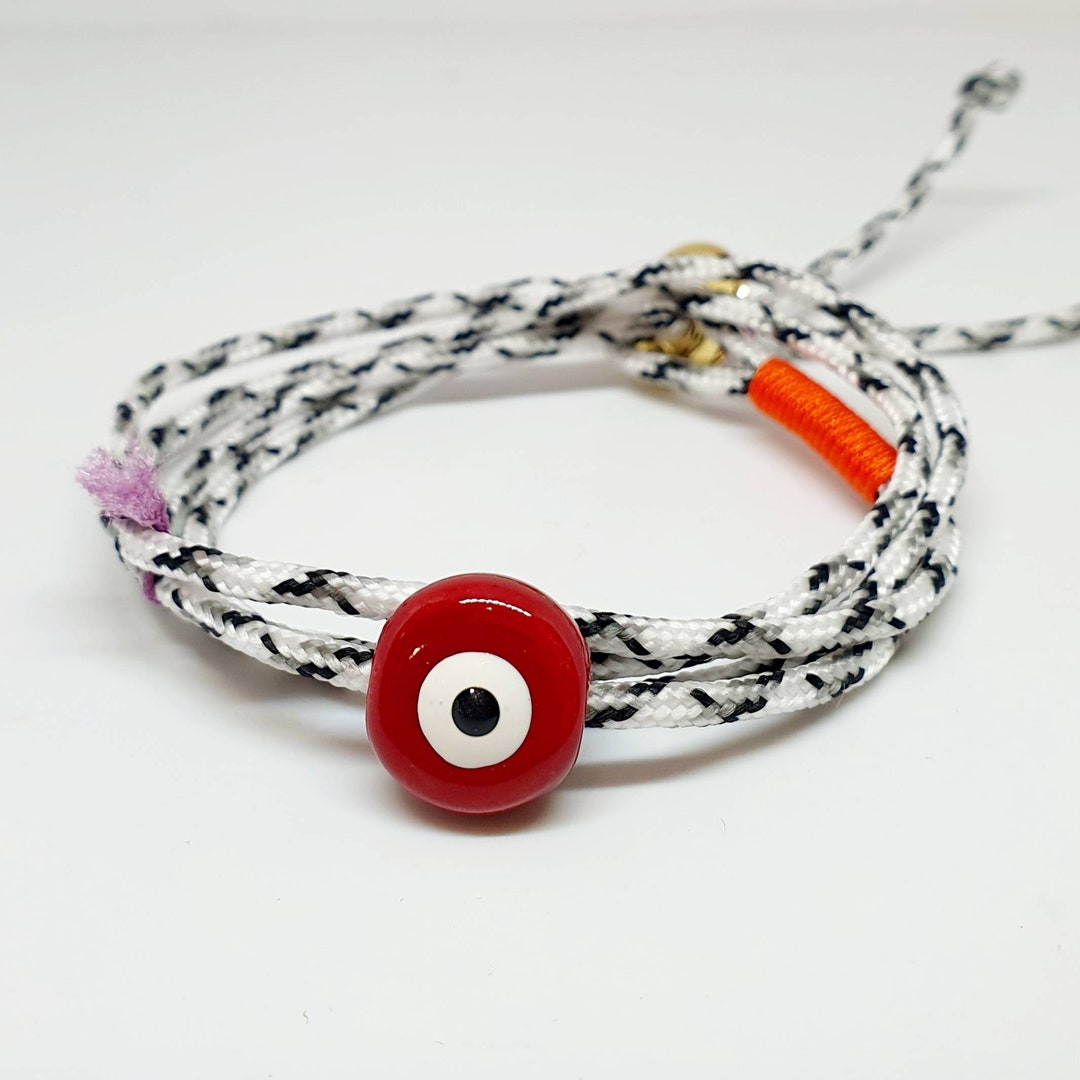 Eye Bracelet Evil Eye Bracelet Woven Bracelet Gift for Her Boho ...