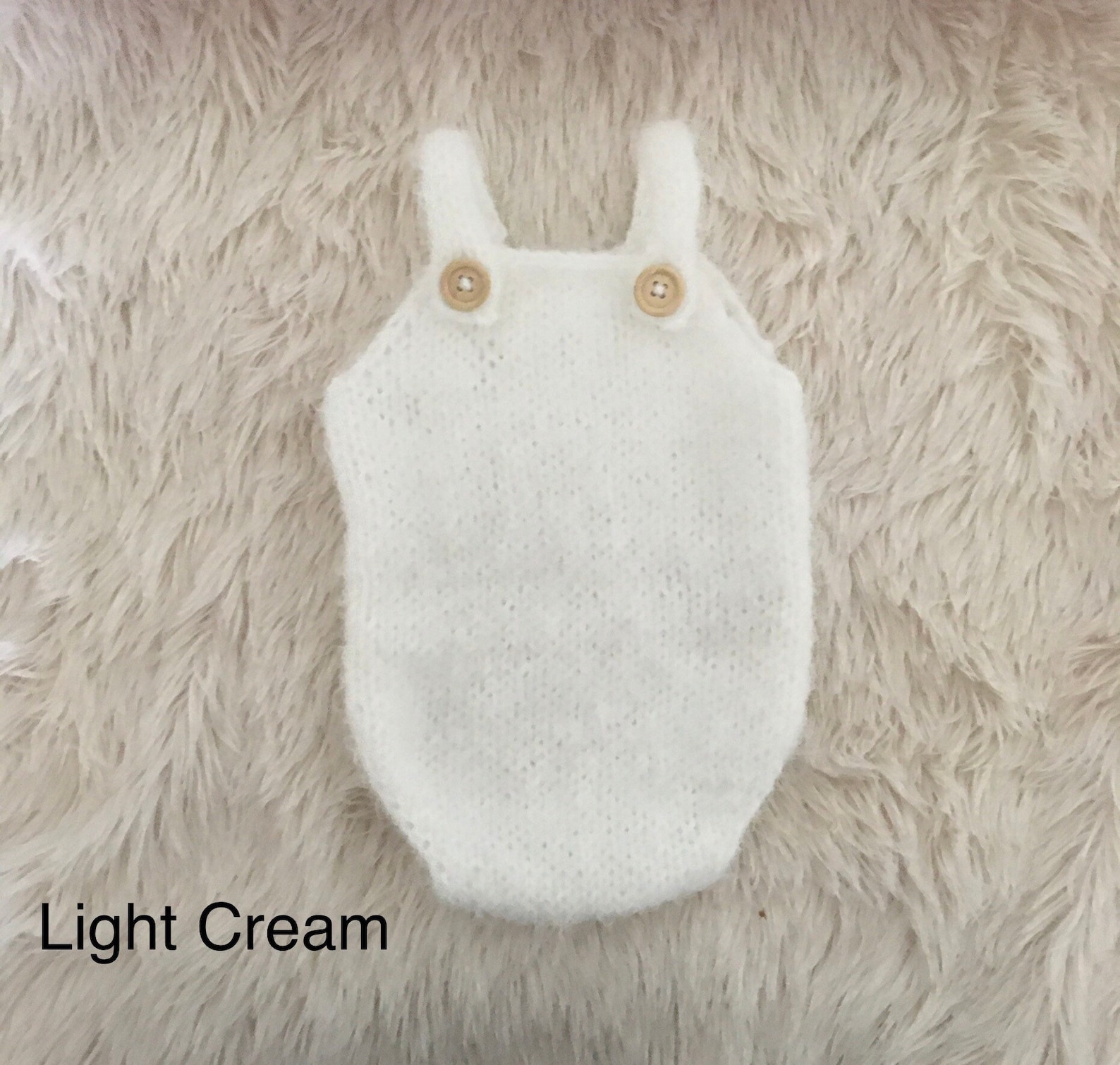 Newborn Knitted Fluffy Bear Outfit, the Romper Has Adjustable Straps ...