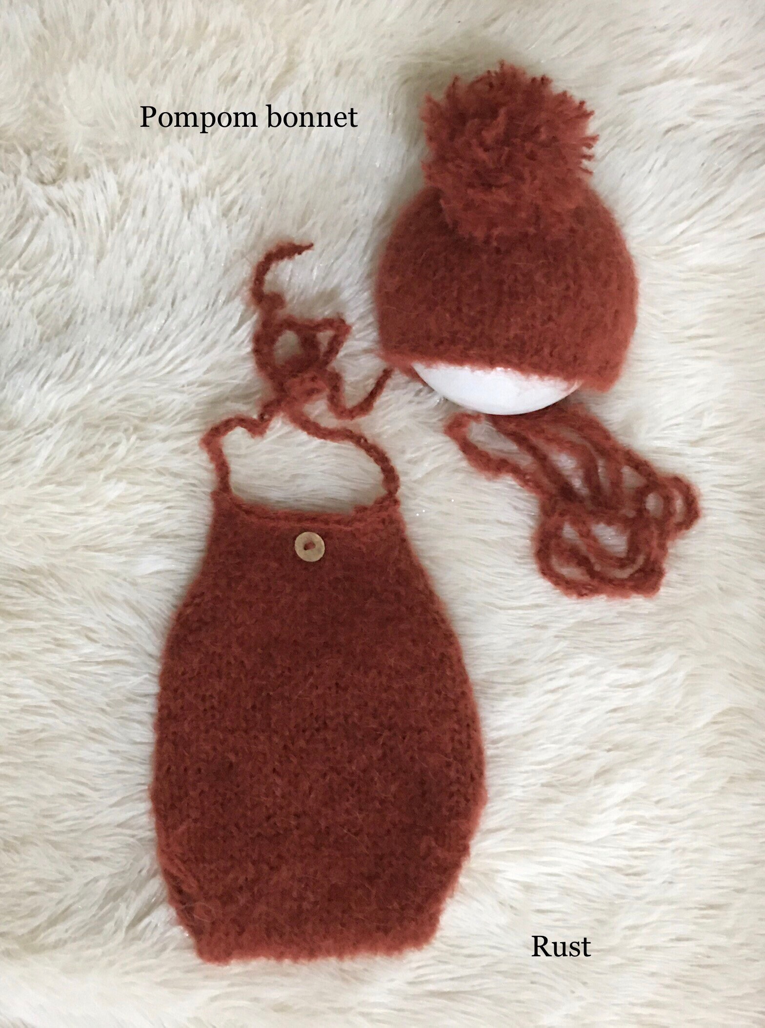 Newborn fluffy Romper Set newborn photo prop newborn | Etsy