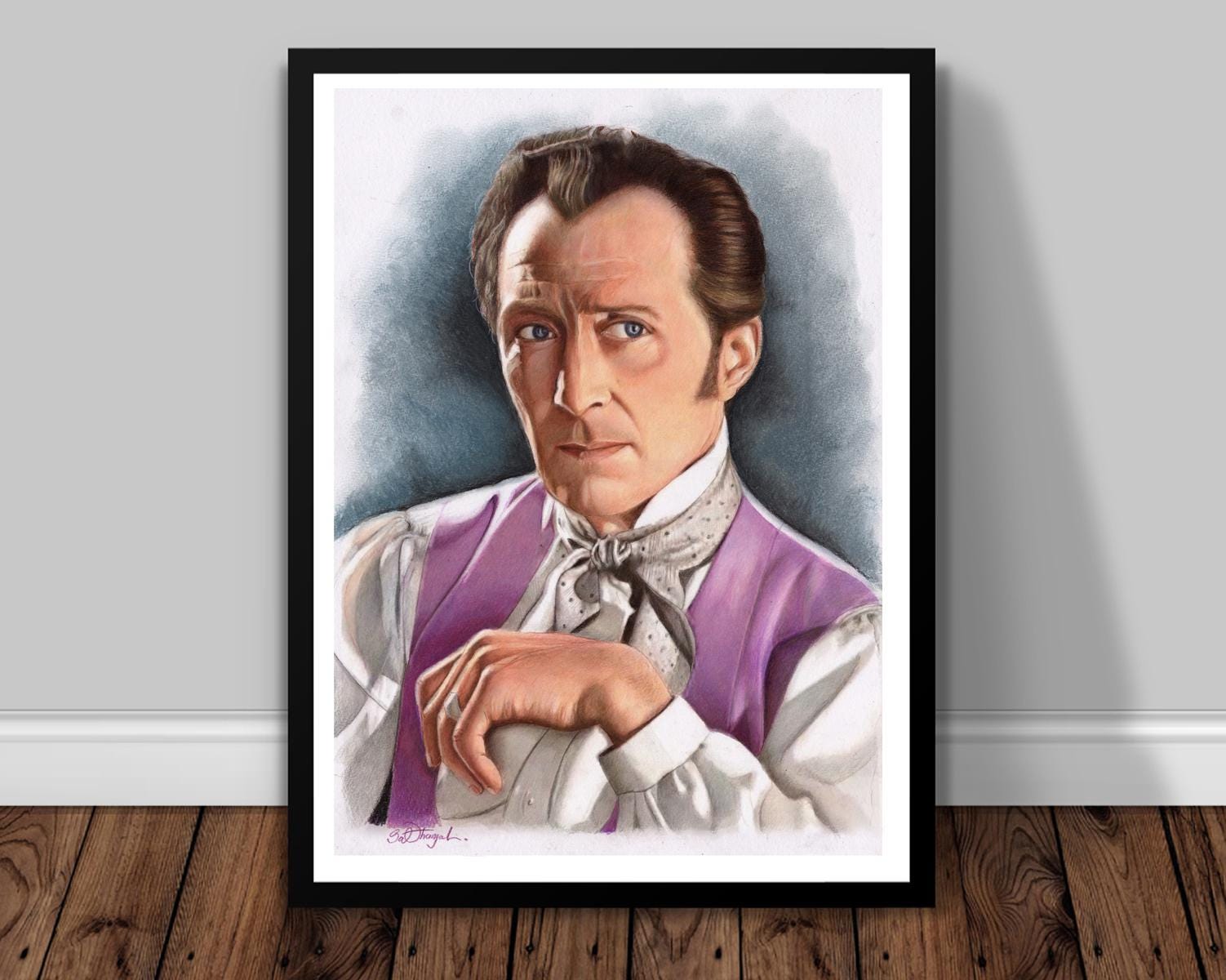 A3 Colour Pencil Drawing of Peter Cushing - Etsy