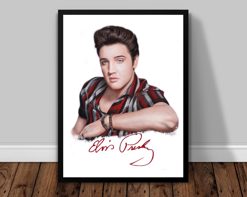 Elvis Presley Original A3 Colour Pencil Drawing - Etsy