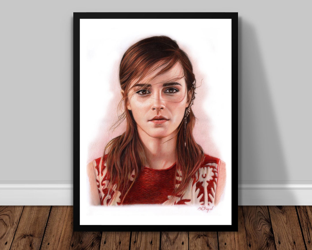 Emma Watson A3 Colour Drawing - Etsy UK