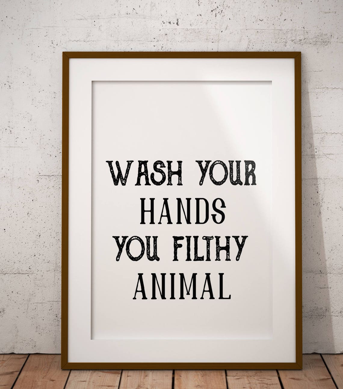 Wash Your Hand You Filthy Animal Home Alone Printable | Etsy