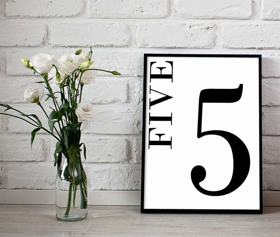 Number Five Printable, Number Sign, Number Print, Family Number Print ...