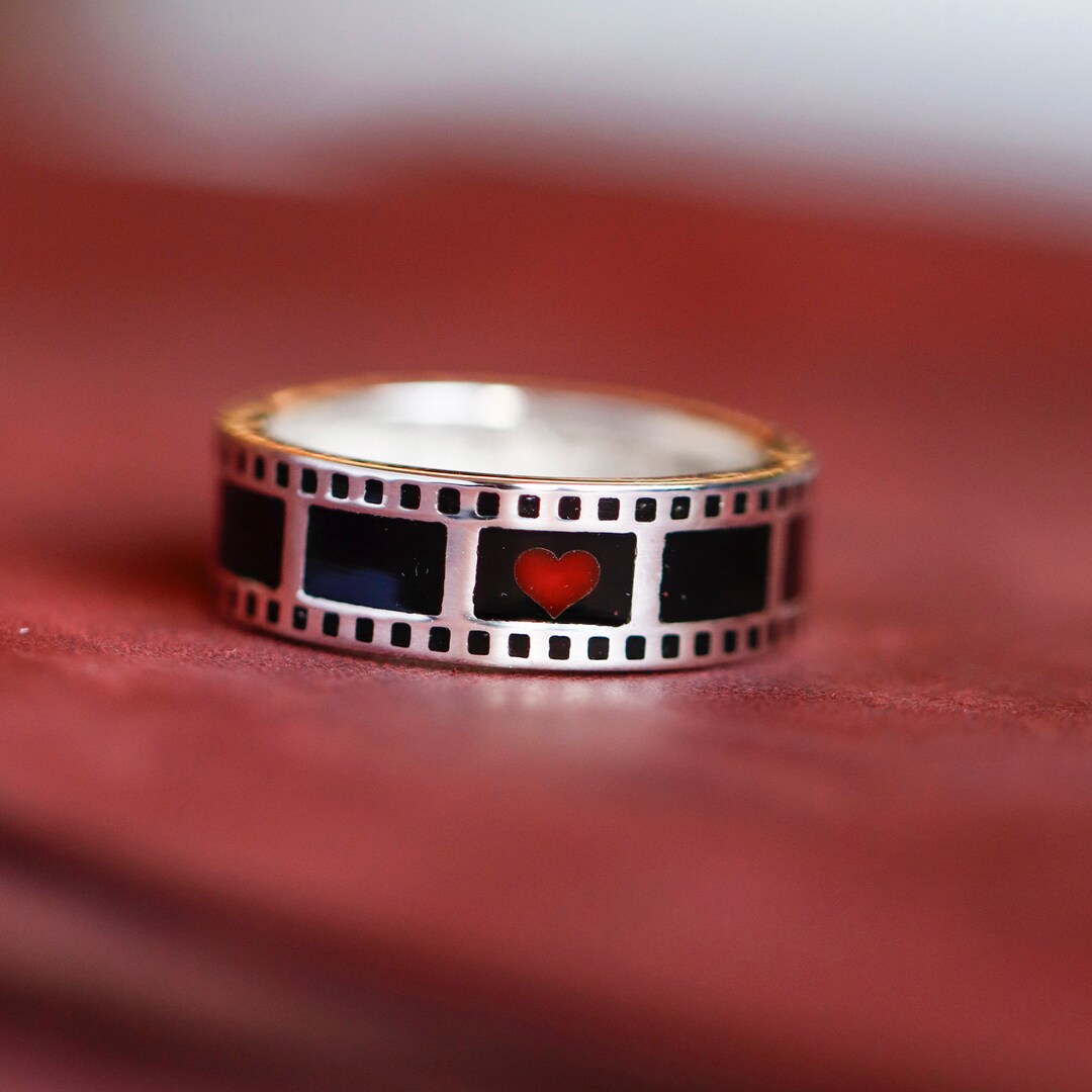 Cinephile Love Enamel Movie Ring, Cinephile Ring, Cinema Collection ...