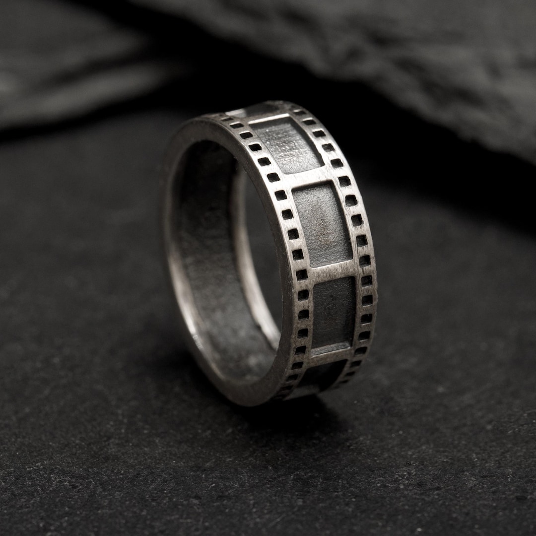 Laser Engraved Film Reel Ring: Personalized Silver Filmmaker Gift - Etsy