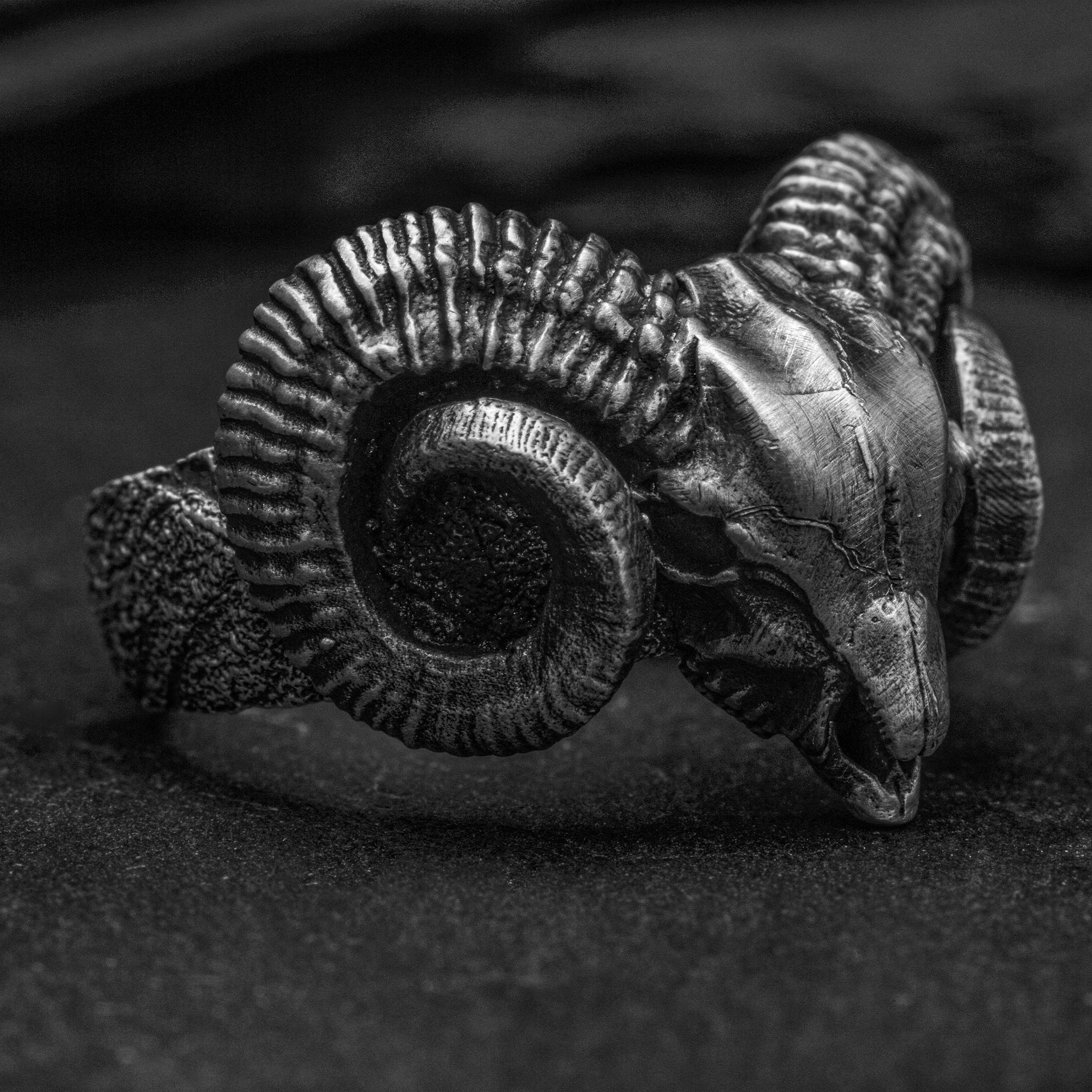 Original Ram Head Ring ram Worship Aries Zodiac Ring Unique Biker Ring ...