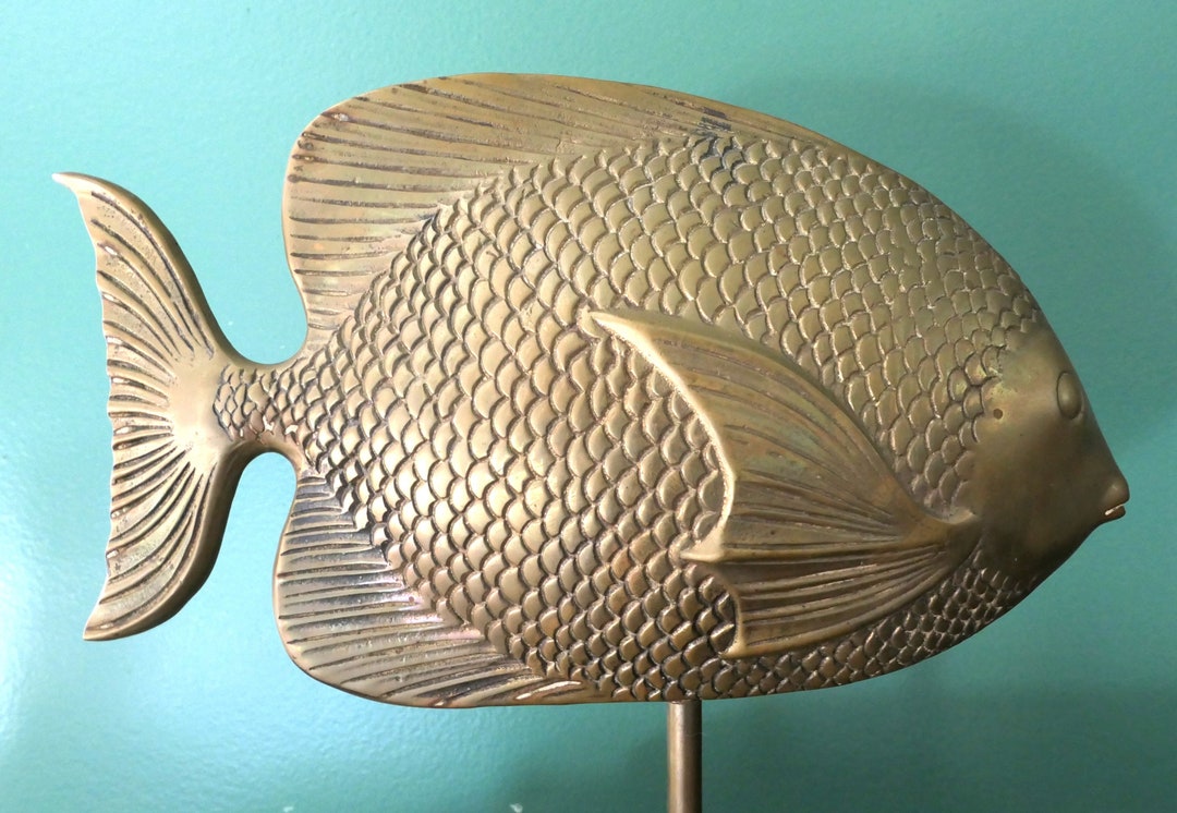 Frederick Cooper Brass MCM Vintage Fish Sculpture. Mid Century Modern ...