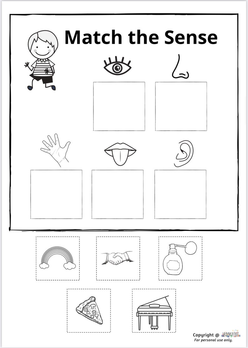 Preschool Kindergarten Printable Worksheet - Our Five Senses ...
