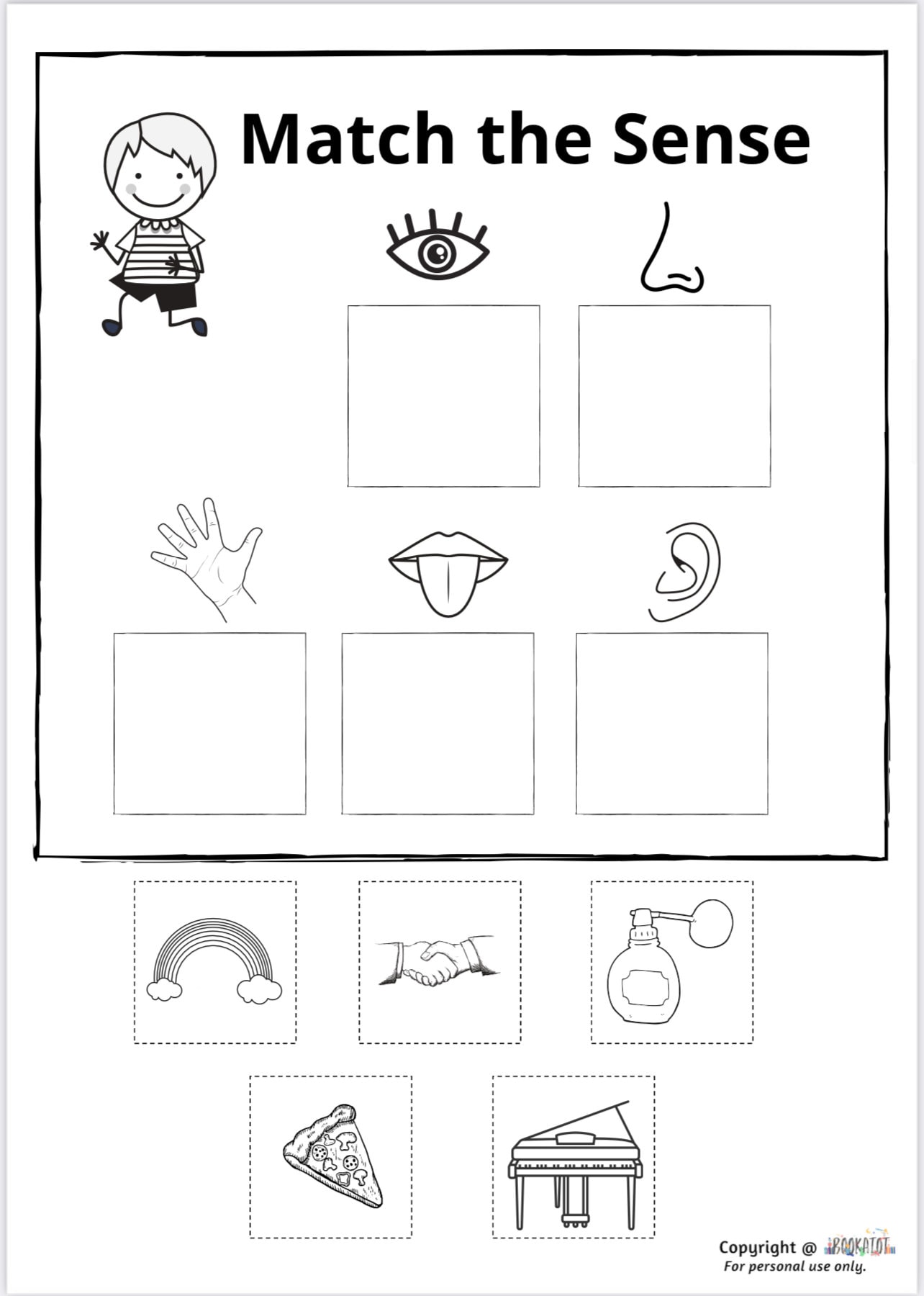Preschool Kindergarten Printable Worksheet - Our Five Senses ...