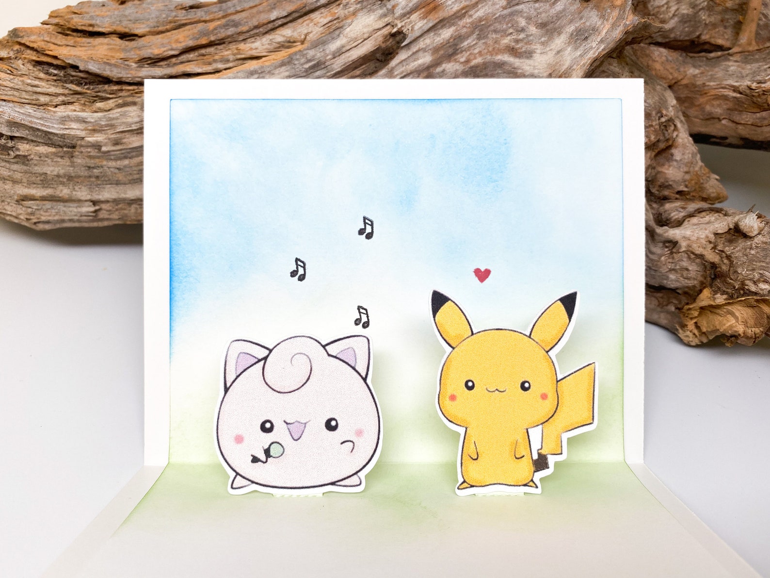 Jigglypuff Singing and Pikachu Handmade Popup Card - Pokemon, Birthday ...
