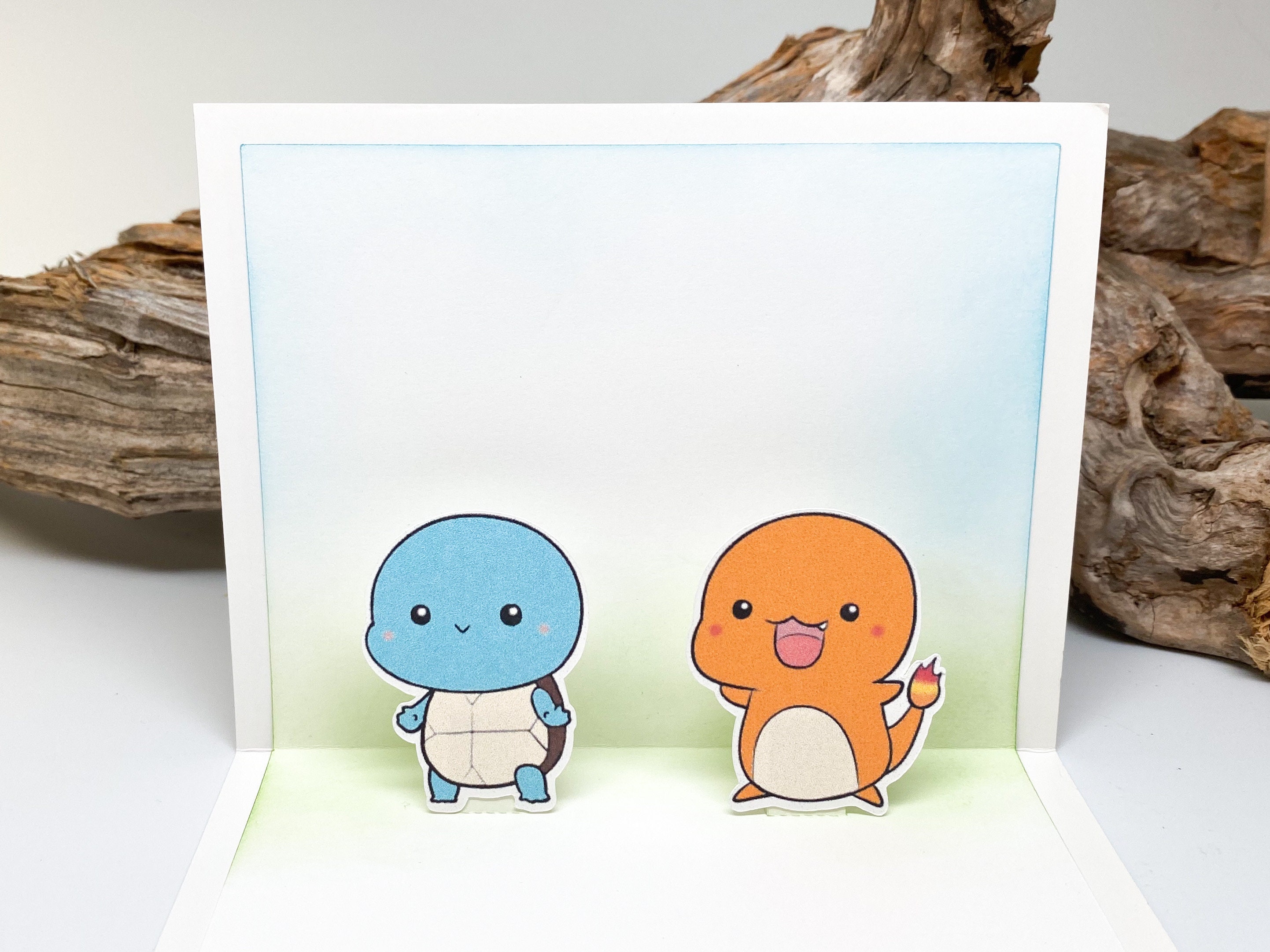 Pikachu and Mudkip Handmade Popup Card - Pokemon, Birthday, Blank Card ...