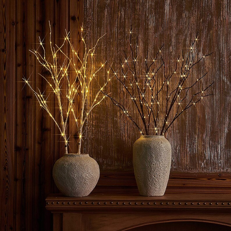 Lighted Twig Branches Xmas Tree Garland Indoor Branch | Etsy Lighted Twig Branches Xmas Tree Garland Indoor Branch | Etsy