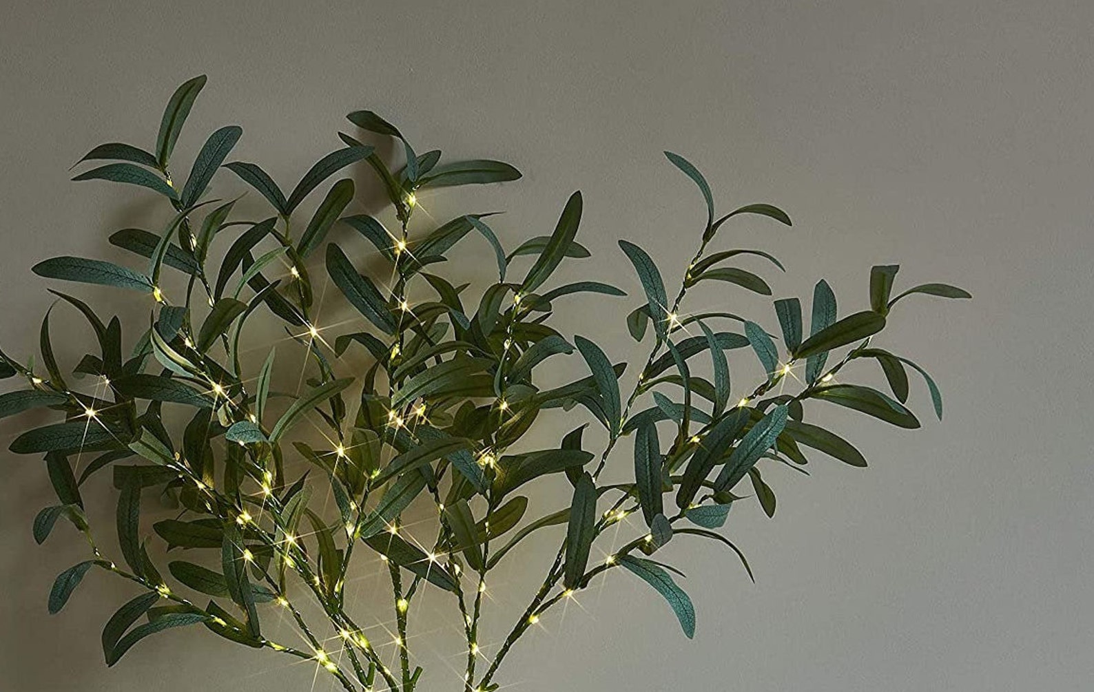 Olive Branches Lighted Twig Branches Xmas Tree Garland | Etsy