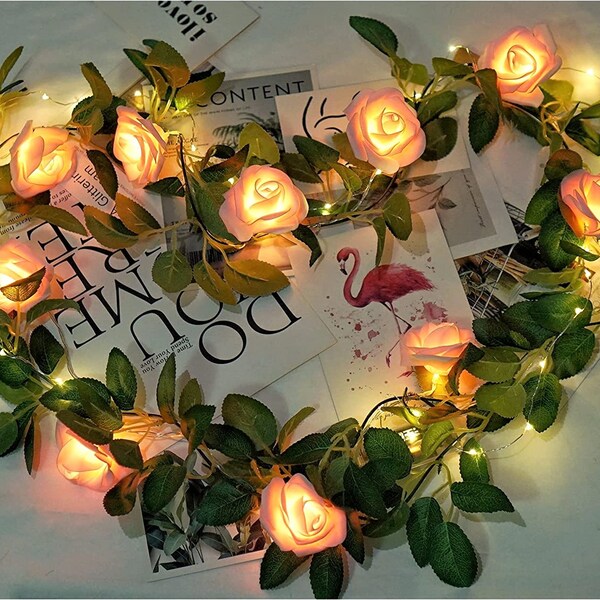 Rose String Lights - Etsy