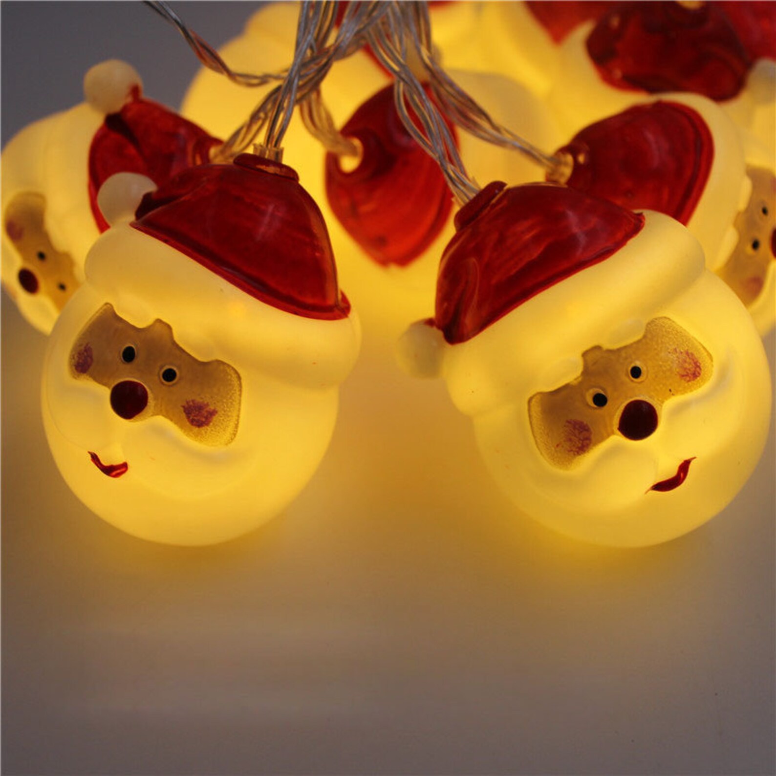 Santa Claus Lights Christmas String Lights Santa Lights - Etsy