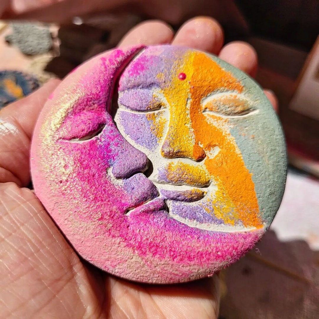 SUN MOON STONE - Etsy