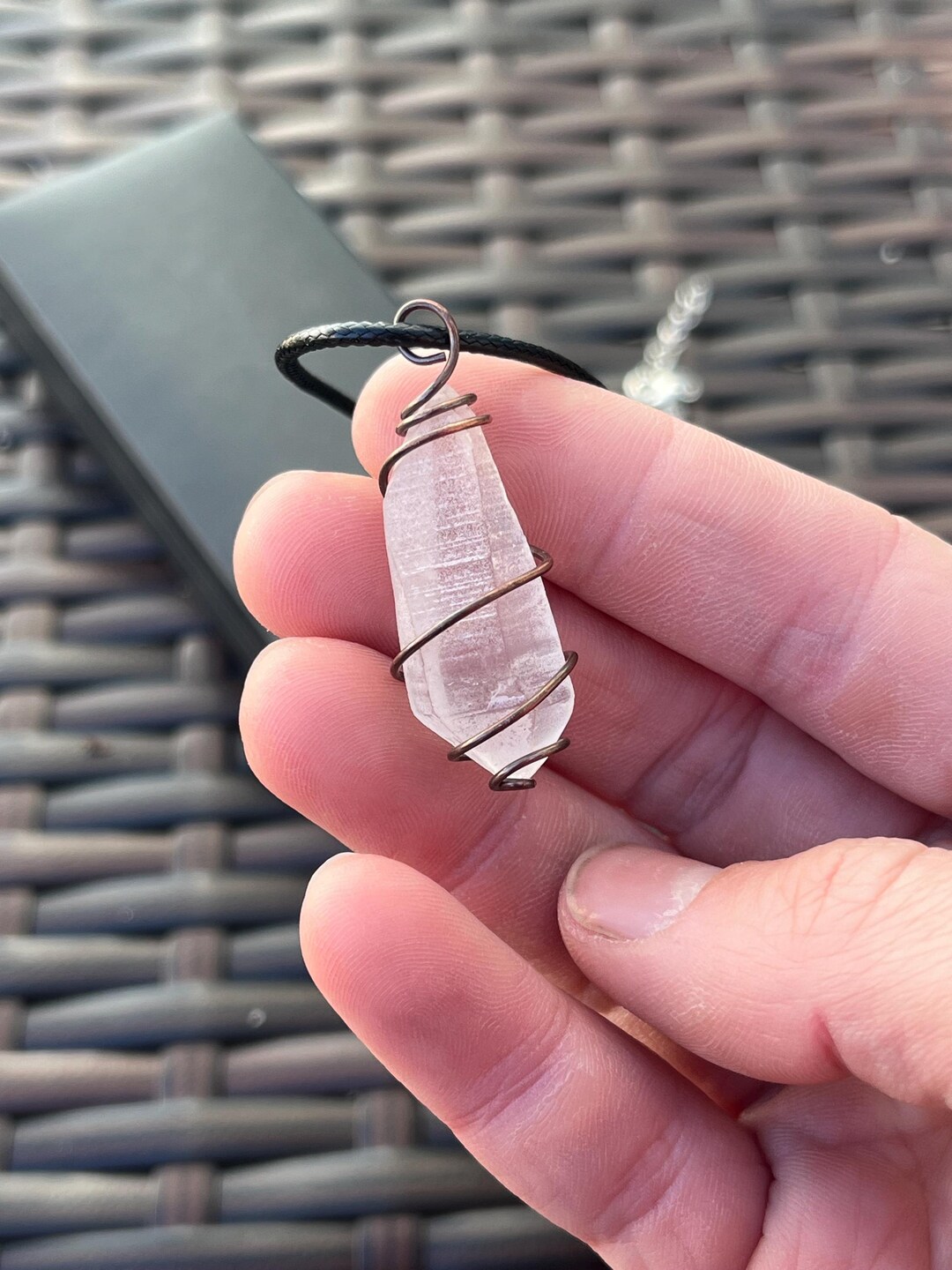 Double Terminated Lemurian Quartz Phantom Crystal Pendant | Brazilian ...