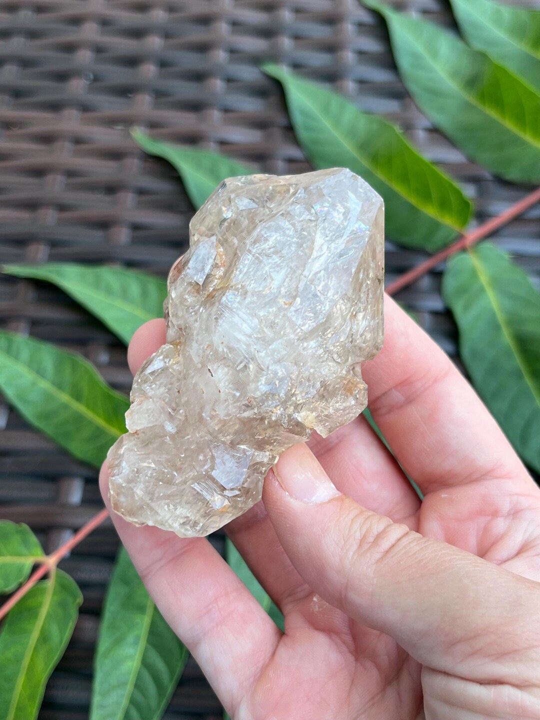 Large Clear Window Quartz Crystal From Afghanistan | Elestial Skeletal ...