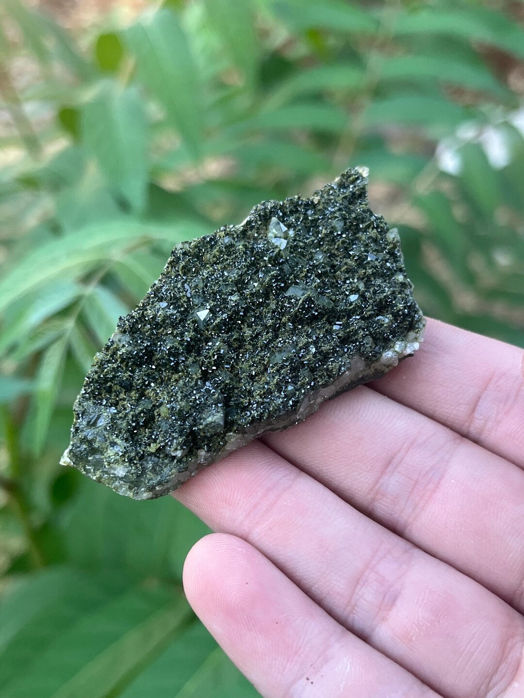Sparkly Fairy Forest Quartz | New Find! Raw Green Epidote and Water ...