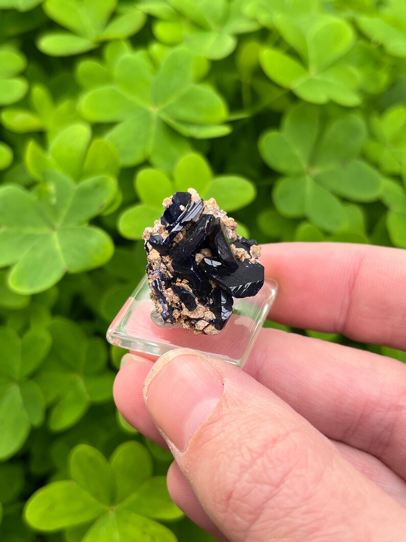 Racimo de cristal de azurita en bruto / Piedra curativa azul profundo ...