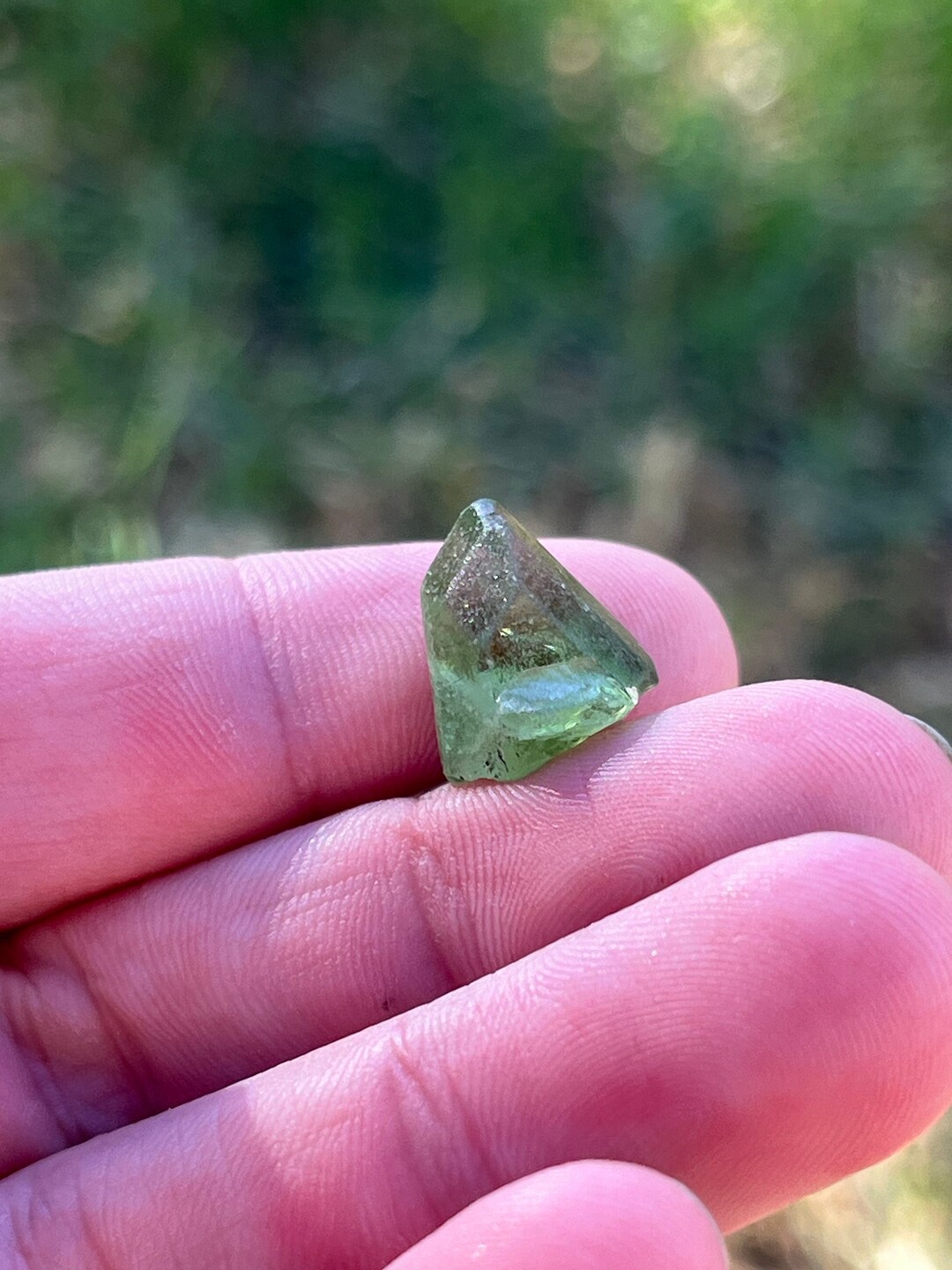 Raw Terminated Peridot Crystal W Ludwigite Inclusions 11ct | Natural ...