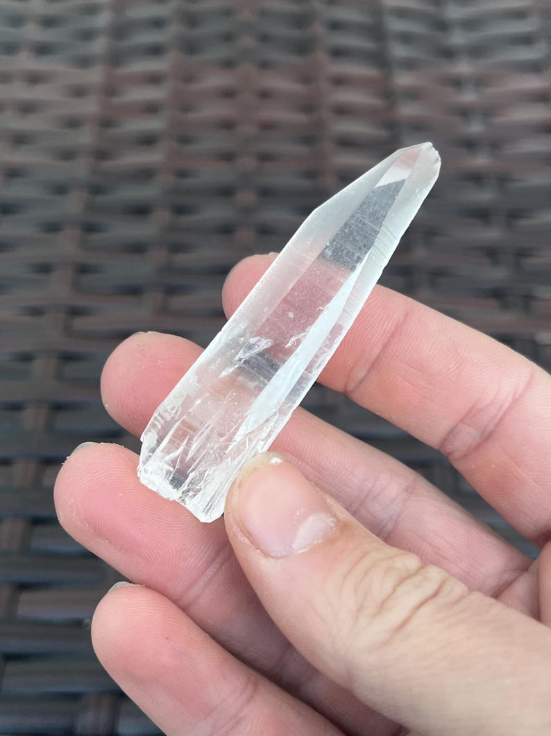 Raw Lemurian Quartz Crystal Point From Minas Gerais, Brazil | Natural ...