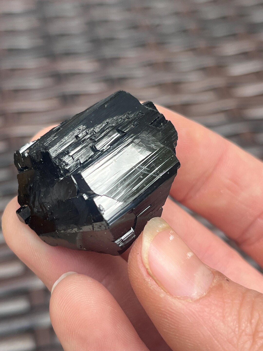 Raw Black Tourmaline Crystal: Schorl Specimen, Namibia, Protection ...