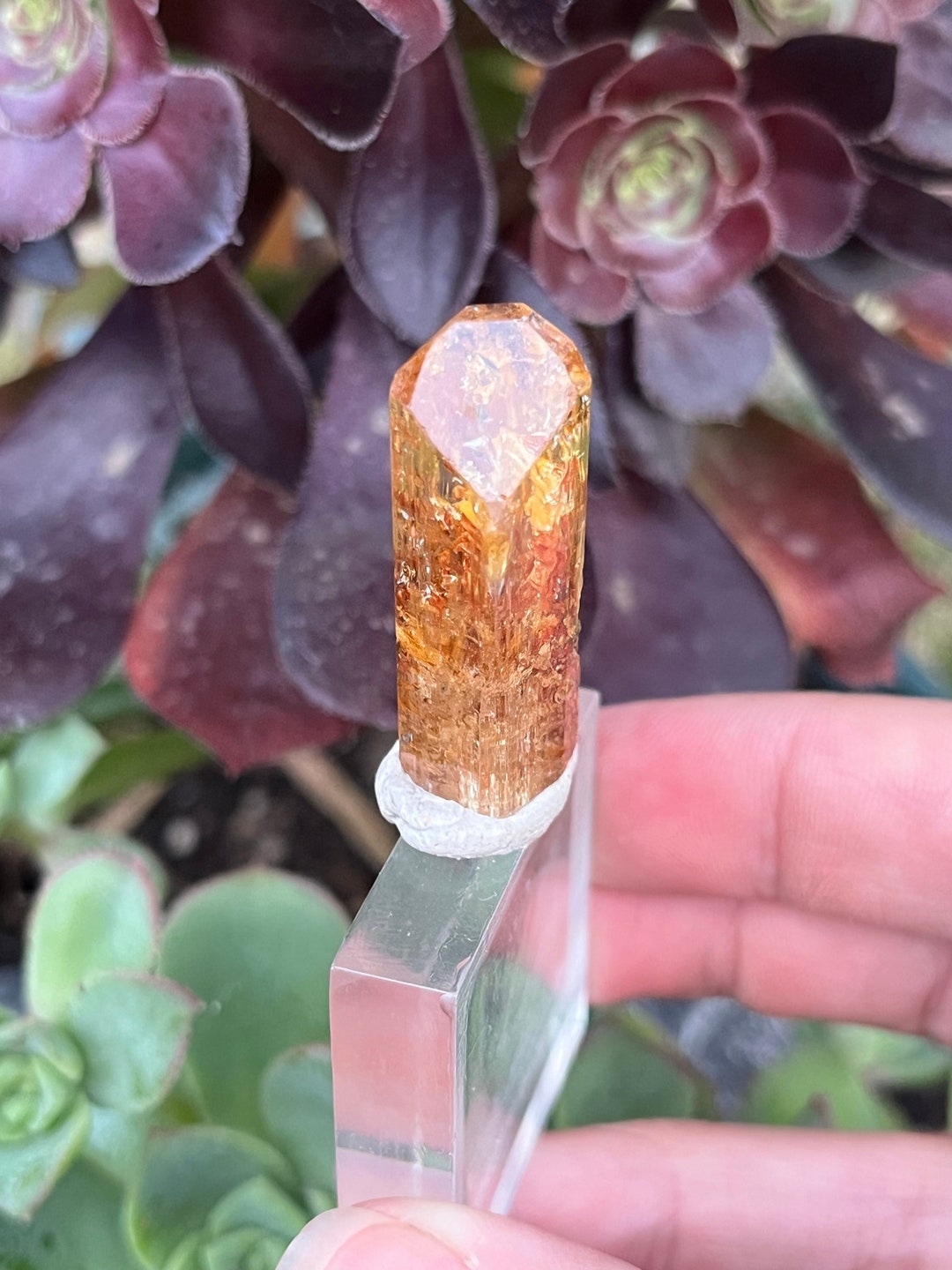 Free Standing Golden Imperial Topaz Crystal Point 10g | Large Topaz ...