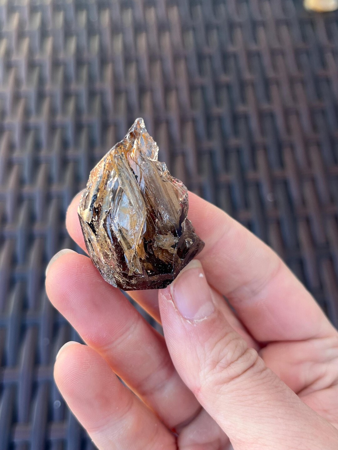 Smoky Window Quartz Crystal | Skeletal Fenster, Clay Inclusion ...