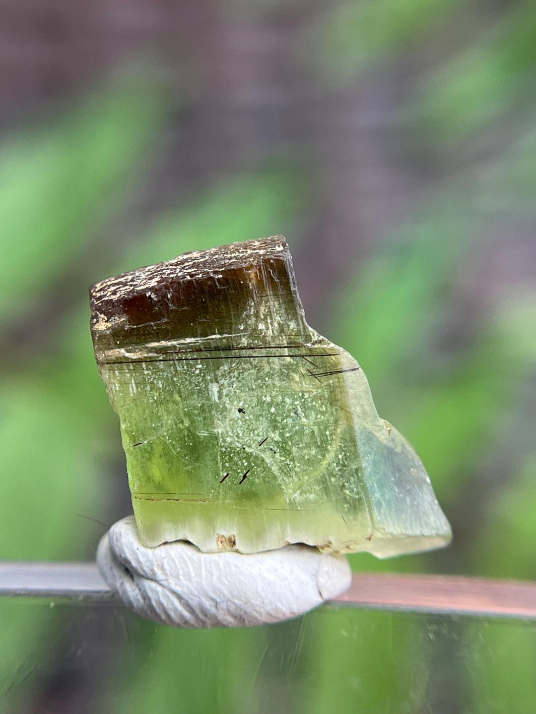 Raw Peridot Crystal With Black Ludwigite Inclusions From Pakistan ...