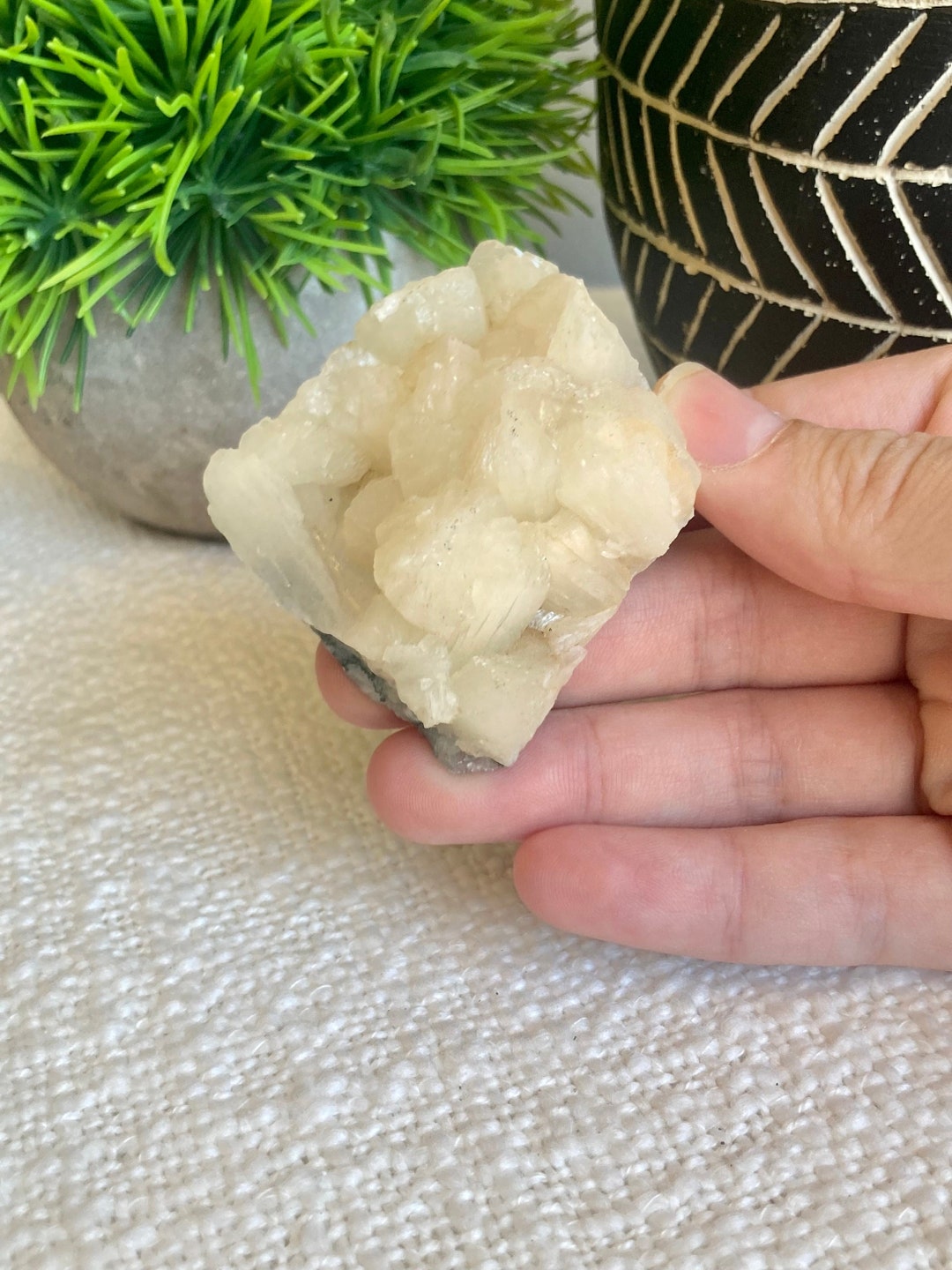 Gemmy Creamy White Stilbite Crystal Cluster Zeolite Display Specimen ...