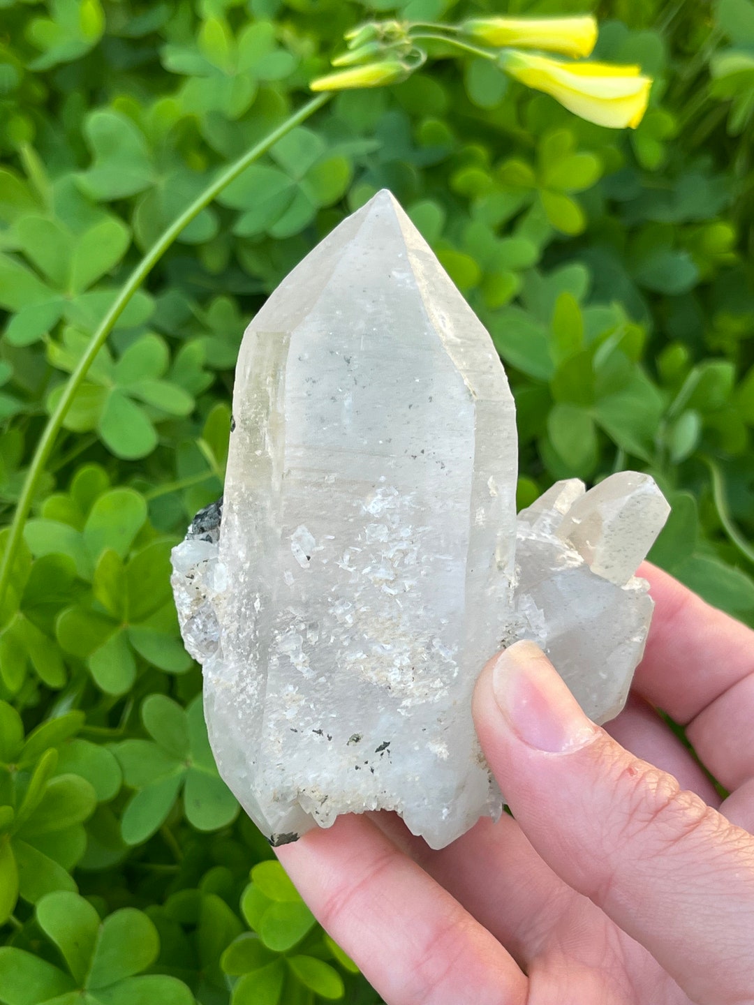 Large Quartz Cluster Specimen With Double Terminations and Rainbow ...