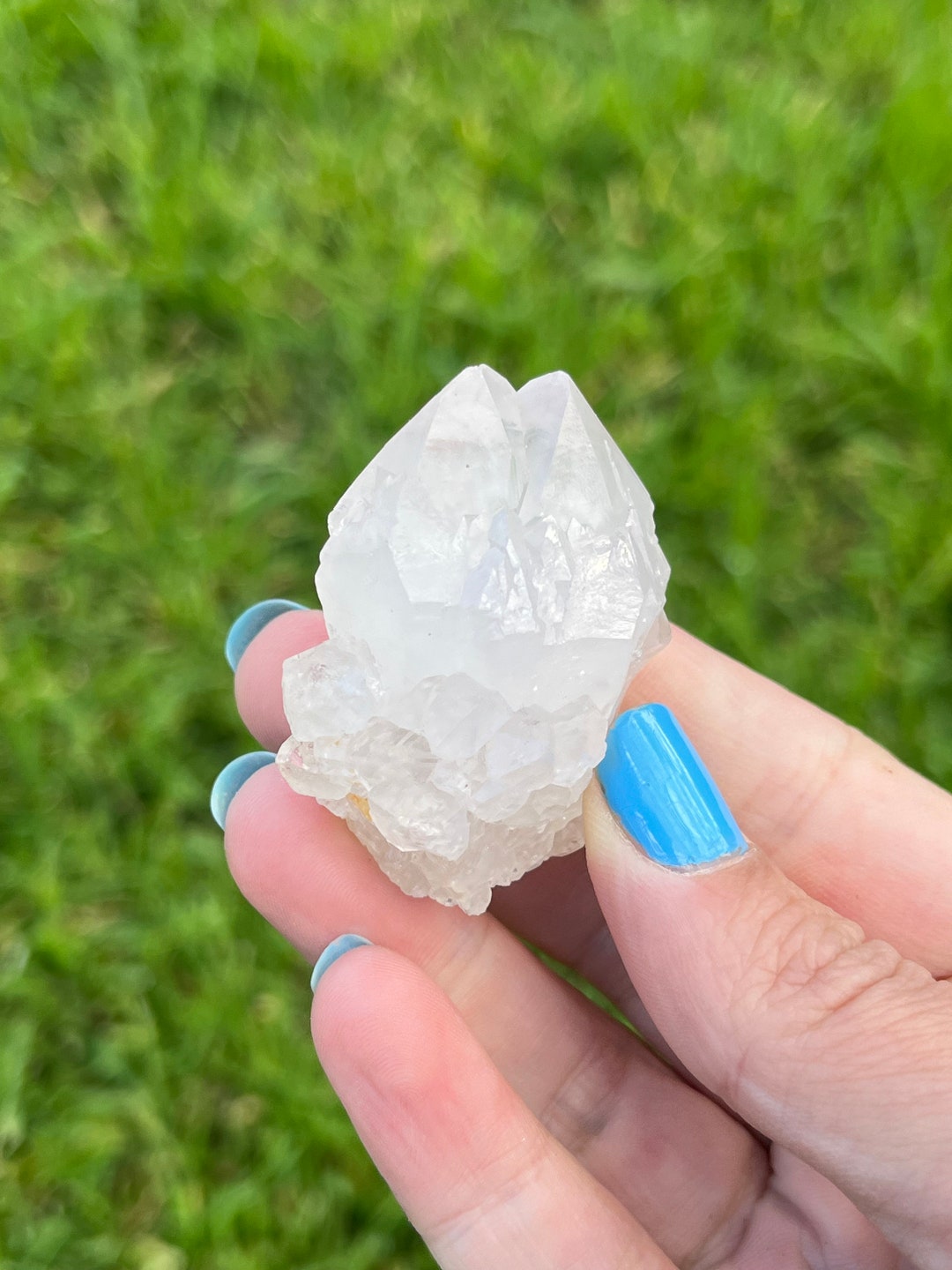 White Himalayan Pineapple Quartz Crystal Cluster | Rare Twin Cascading ...