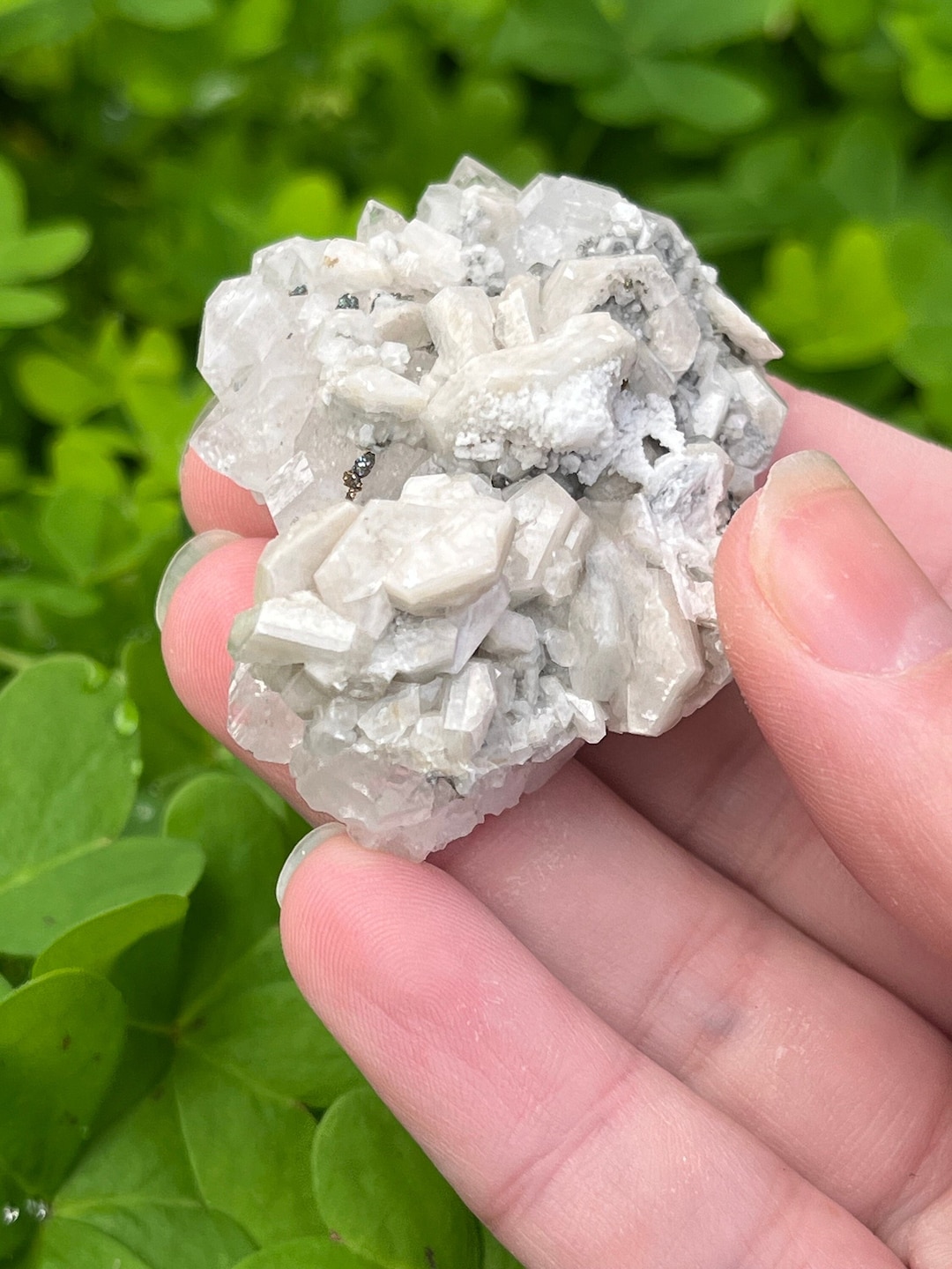 Rare Hexagonal Calcite With Pyrite, Quartz Mineral Specimen From Peru ...