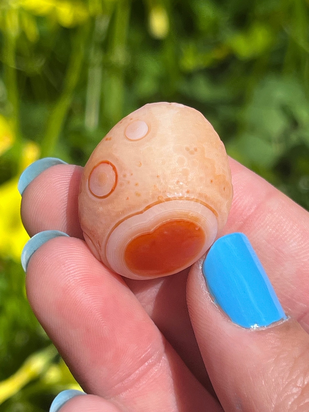 Orange and White Gobi Eye Agate | Gobi Desert Mongolia Agate | Rare ...