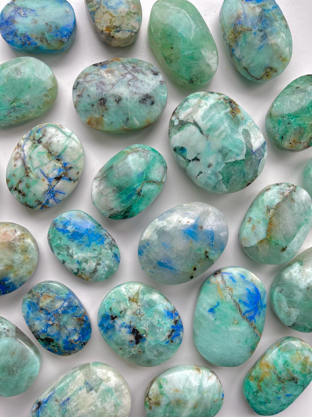 Puffy Pheonix Stone Chrysocolla Crystal Palm Stone Carvings Gift ...