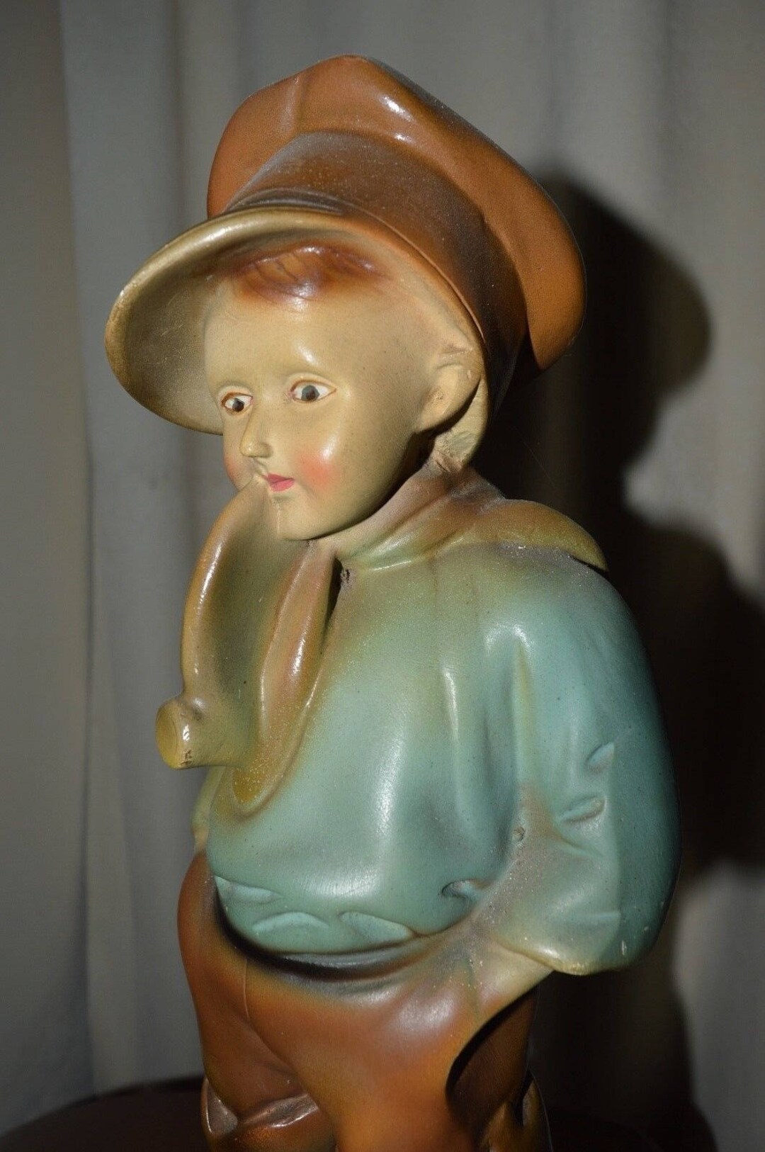 1930s Statue Boy With Pipe- "like Pa" Chalkware - Etsy