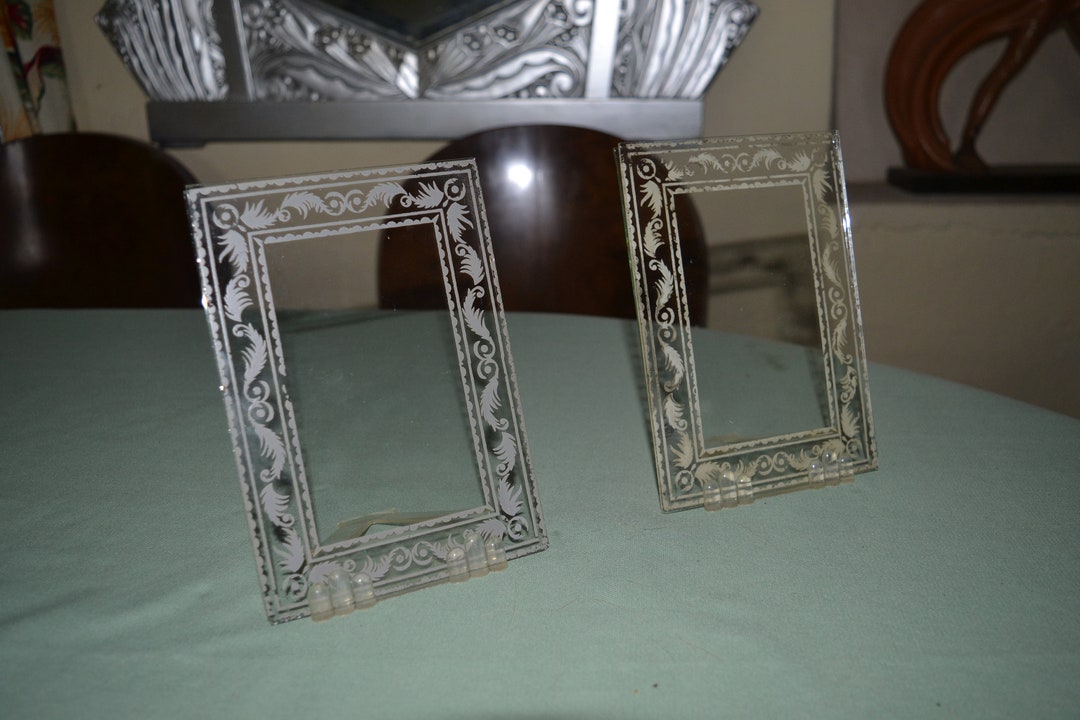 French 1930s Original Art Deco X 2 Glass Photo Frames - Etsy UK