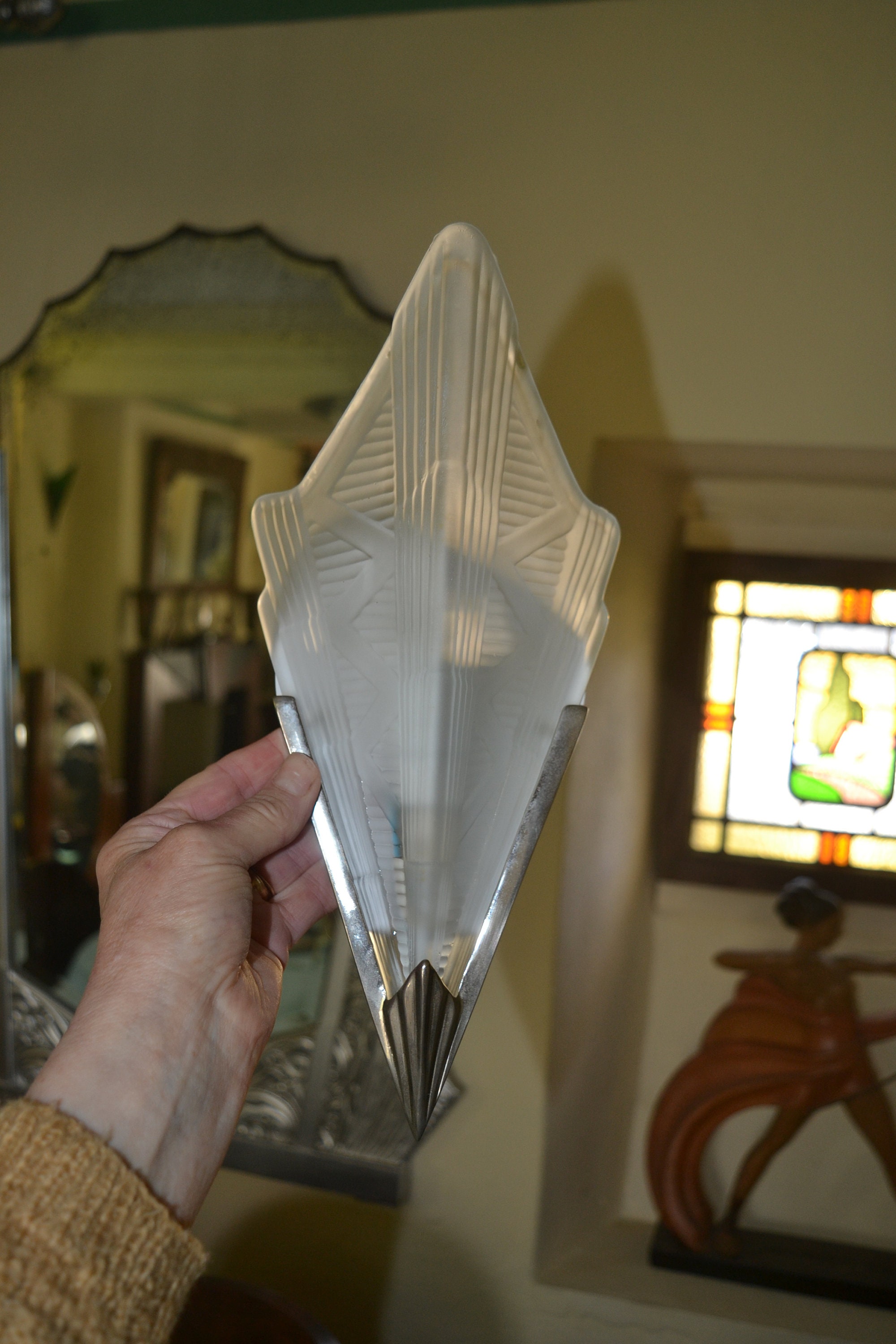 Art Deco Wall Scone Light 1980s - Etsy