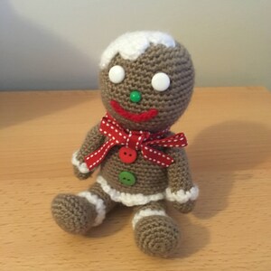 Amigurumi Sitting Gingerbread Man - Etsy