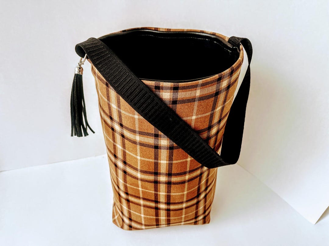 Plaid Car Trash Can, Auto Trash Bag, Preppy Car Accessories, Waste ...